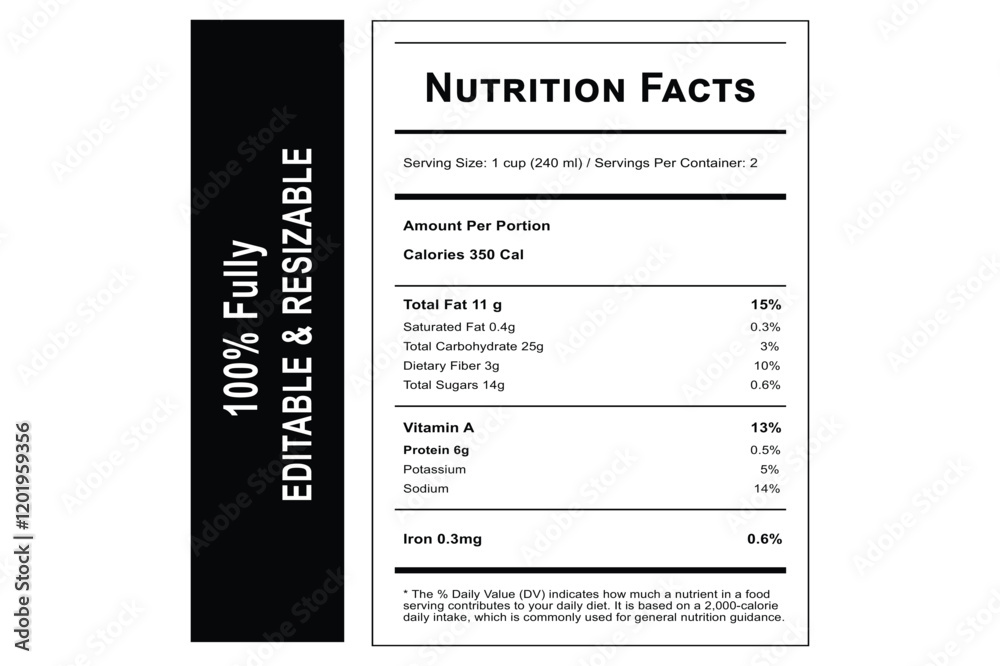 Essential supplement facts and vitamin facts template for health brands ...