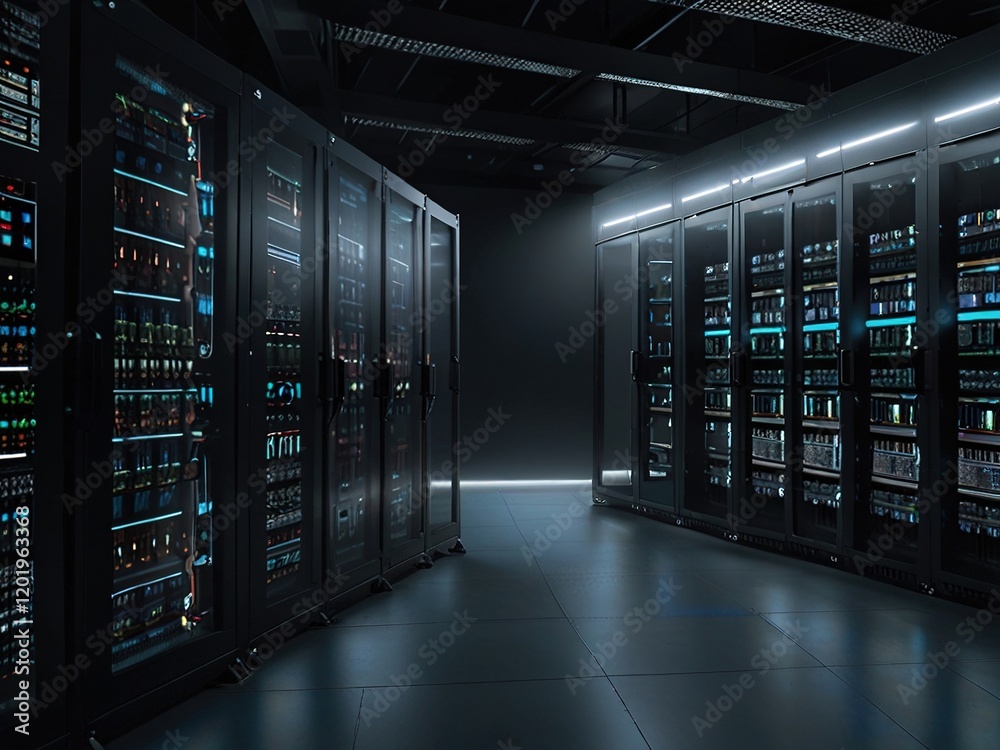 server rooms,room with servers,data center,,server rack with servers ...