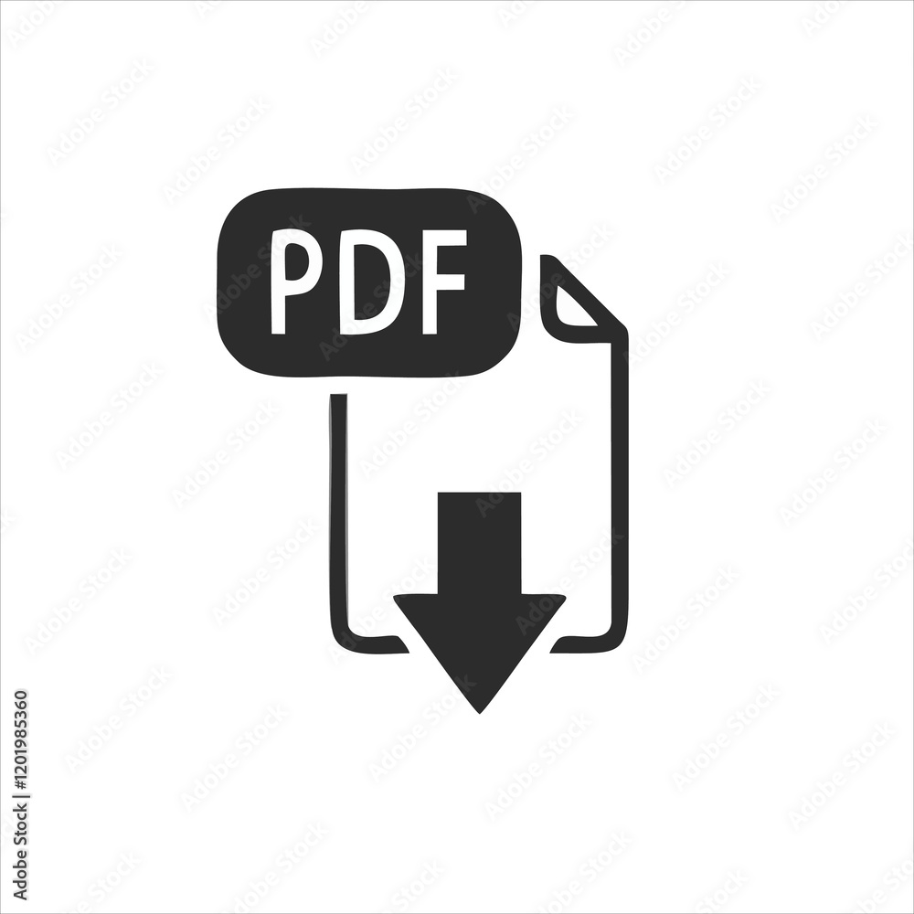 pdf icon is isolated on a white background from the digital learning ...