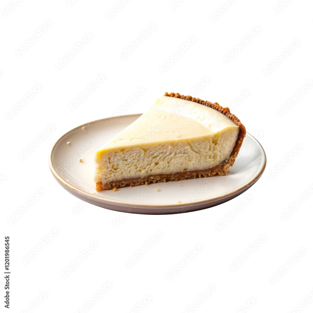 Classic Cheesecake Slice: A perfectly baked slice of cheesecake with a ...