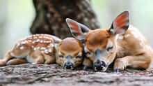 Two Fawns Sleeping Free Stock Photo - Public Domain Pictures