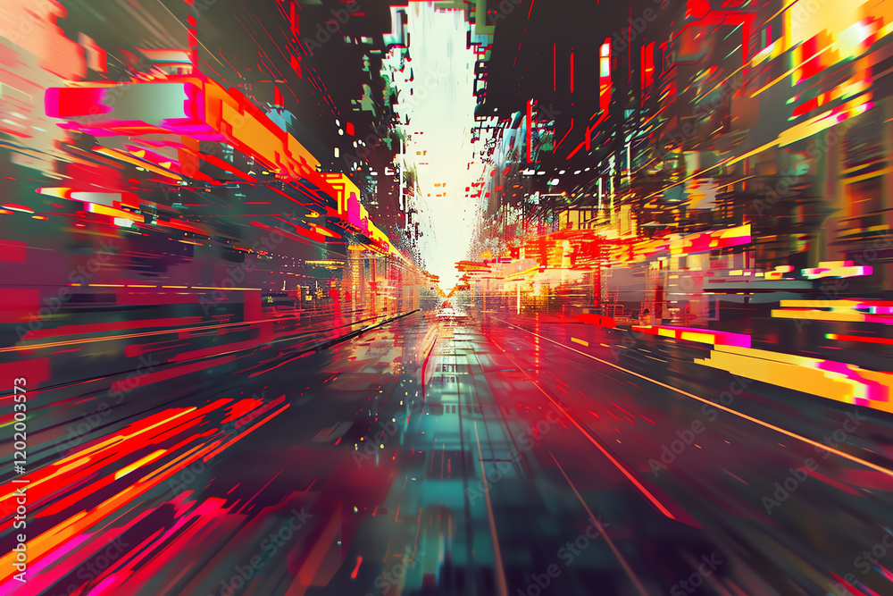 Transport viewers to a futuristic dimension with a side view abstract ...