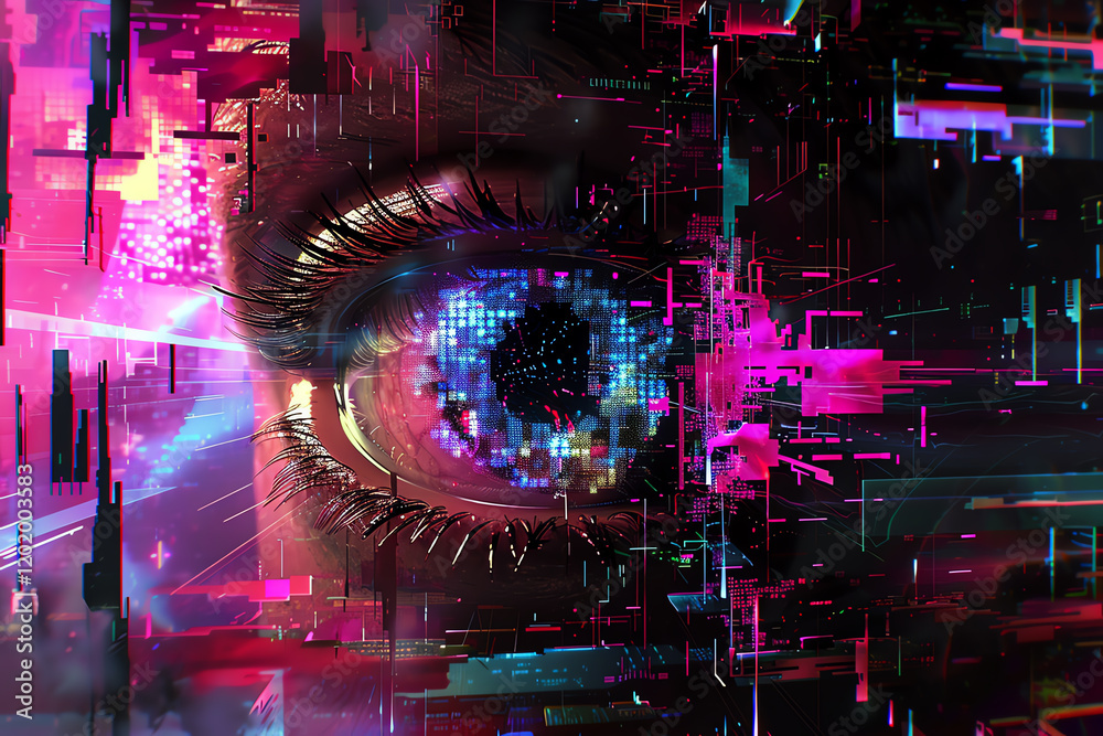Transport viewers to a futuristic dimension with a side view abstract ...