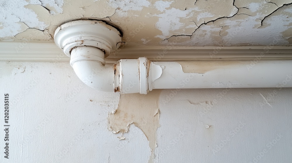 Pipe damage inspection residential building maintenance imagery indoor ...