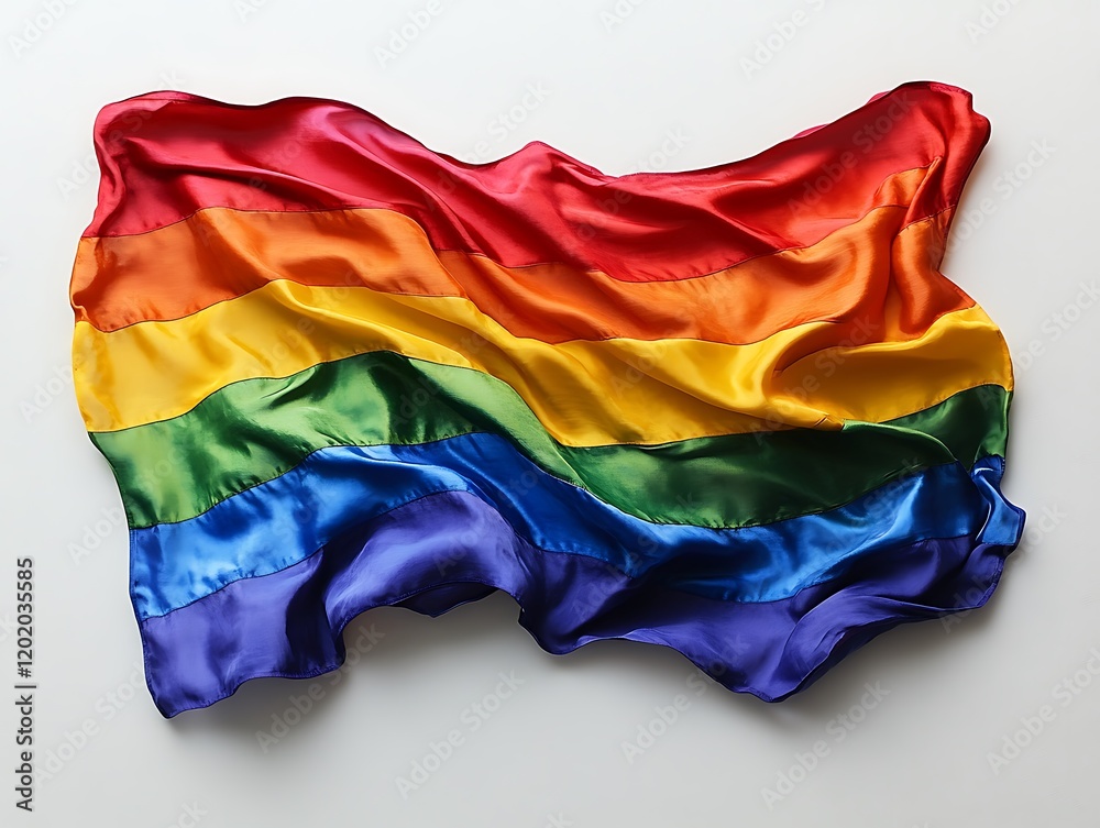 Rainbow flag on a white transparent background, LGBTQ+， Sexual minority ...
