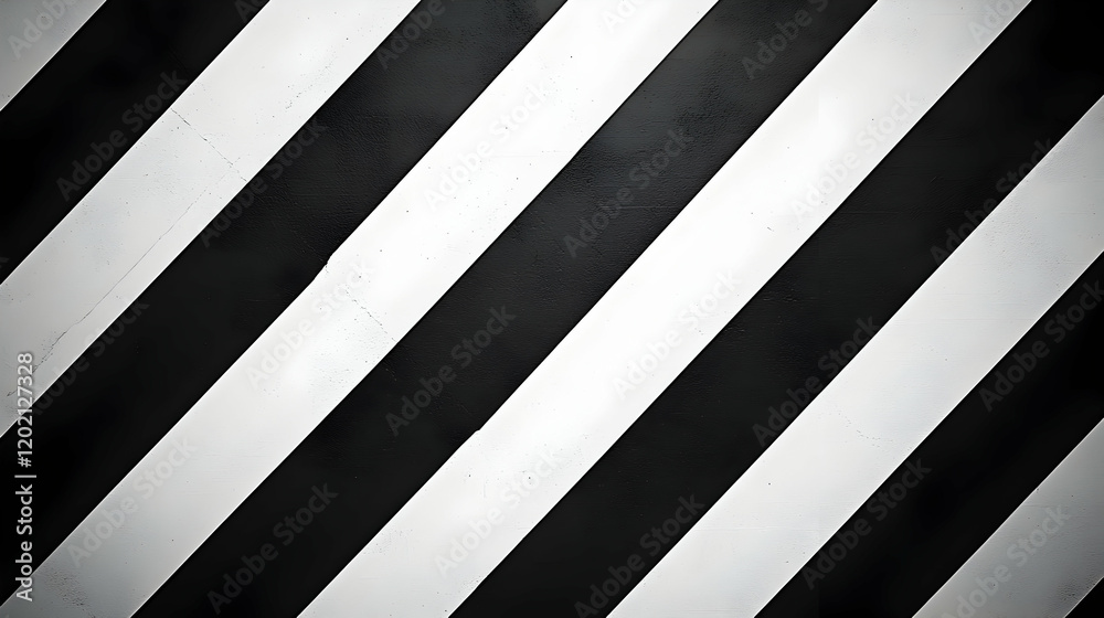 Sharp diagonal stripes in alternating black and white across the frame ...