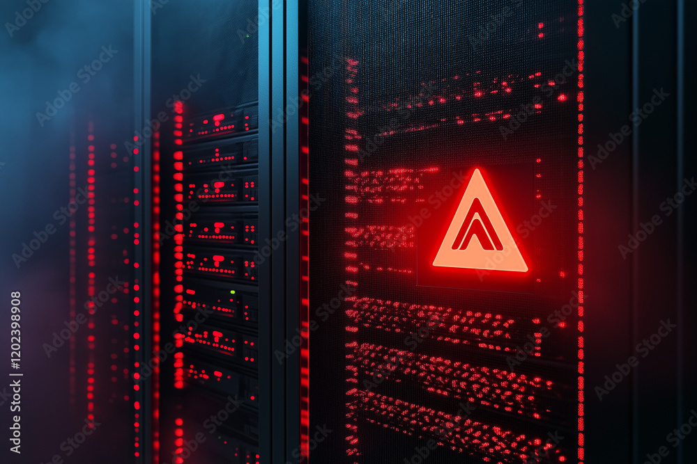 Server Shutdown: Data Overload. Visualizing massive data loss and ...