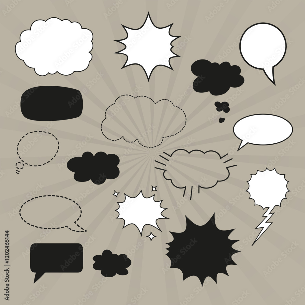 Speech bubble collection. Set of Speech bubble comic vector ...