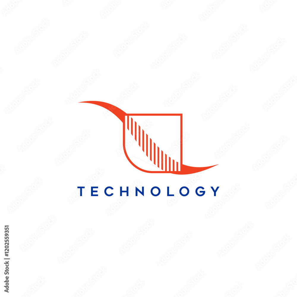 Technology logo design represents advanced innovation and dynamic ...