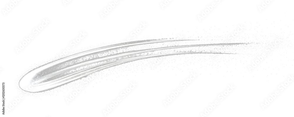 White fast speed trail with sparkles on dark background. Glow and blur ...