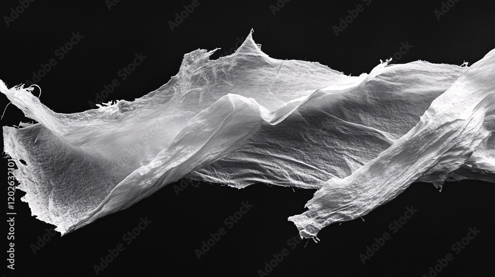 Abstract Torn Plastic Sheet Texture on Dark Background for Design ...