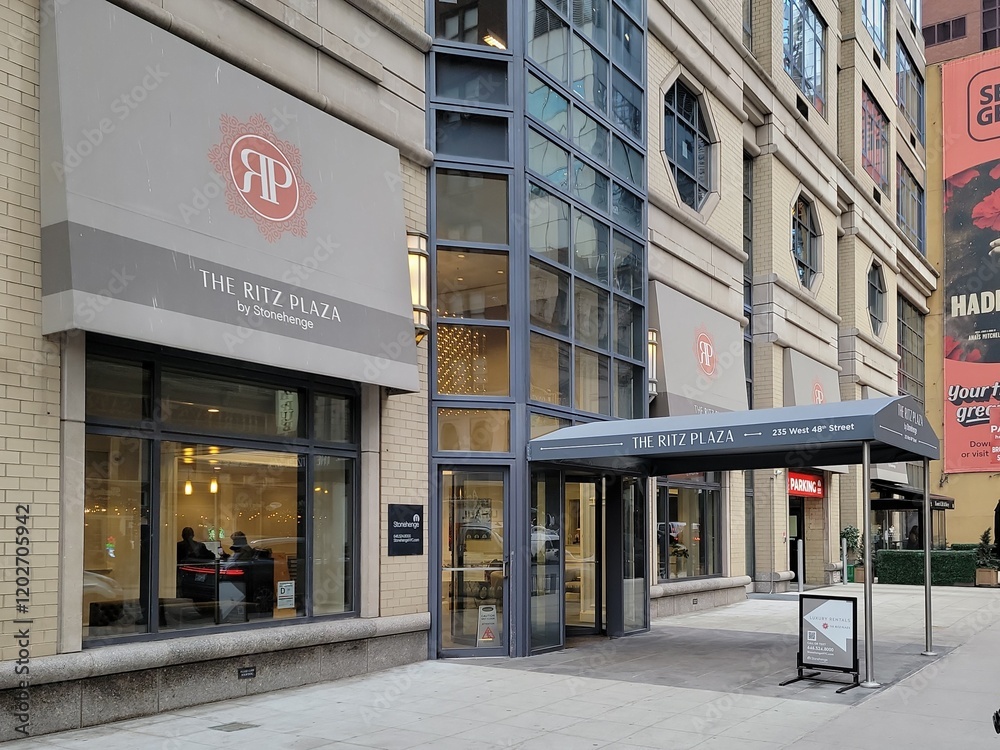 The Ritz Plaza, 235 W 48th St, New York, NY, USA, is a 45-story luxury ...