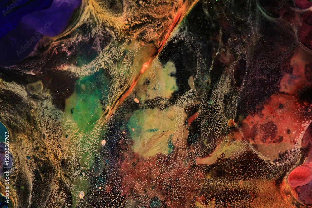 Liquid art! Made from liquid art using water, paint, soap, oil and inks ...