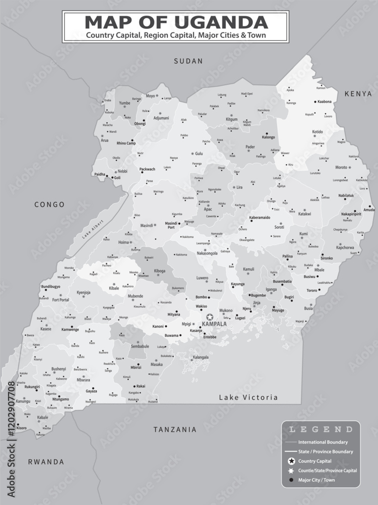 African Countries Geography Political map. Political map of country ...