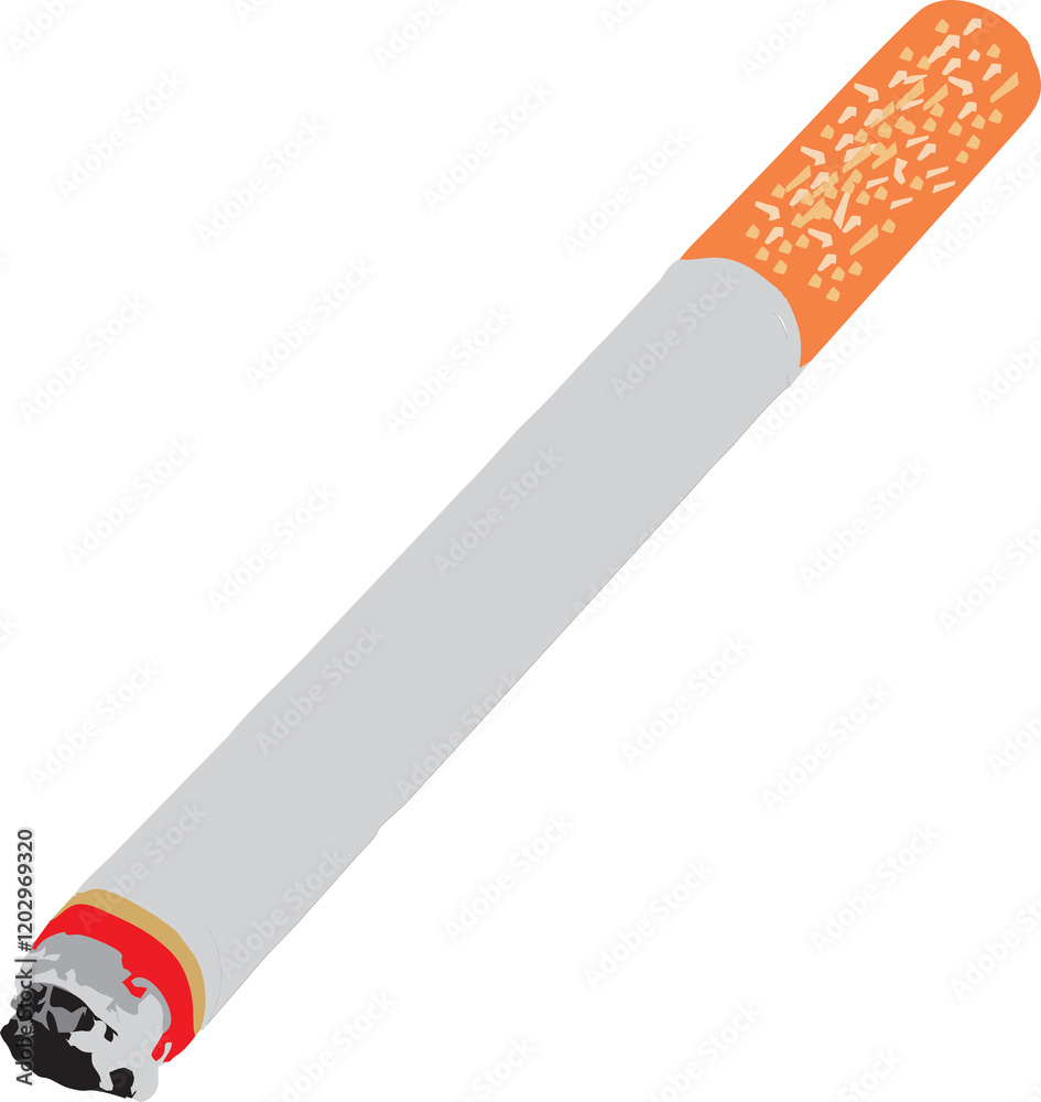 Realistic 3d cigarettes on a white background. No tobacco day symbol ...
