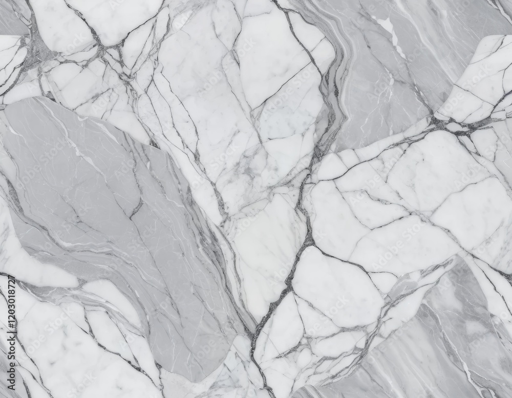 Elegant Grey and White Marble Texture Seamless Pattern for Design ...