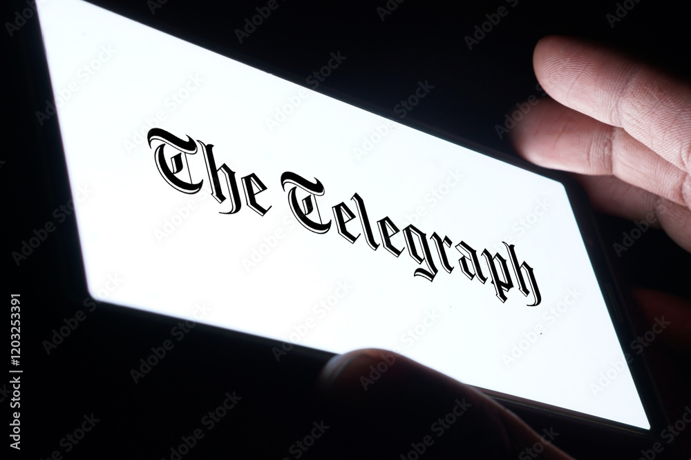 Dhaka, Bangladesh- 18 Jan 2025: the telegraph logo is displayed on ...