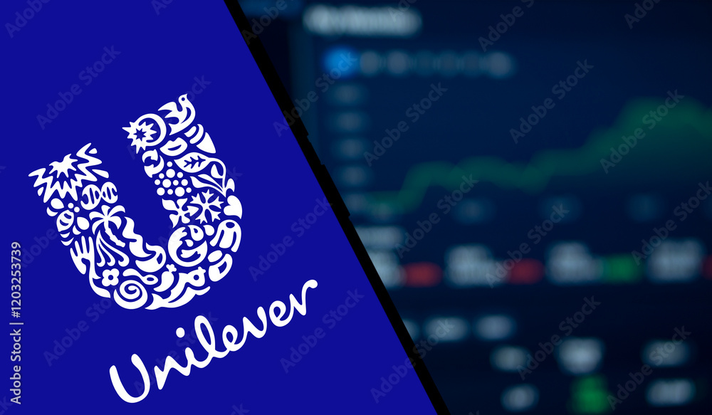 Dhaka, Bangladesh- 18 Jan 2025: unilever logo is displayed on ...