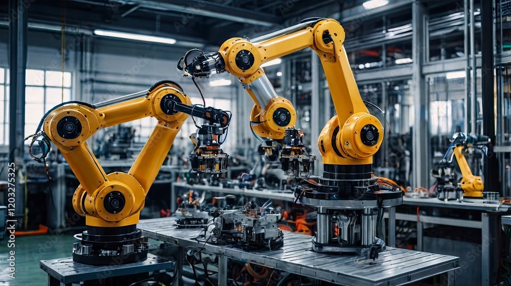 Smart industry robot arms modernization for innovative factory ...