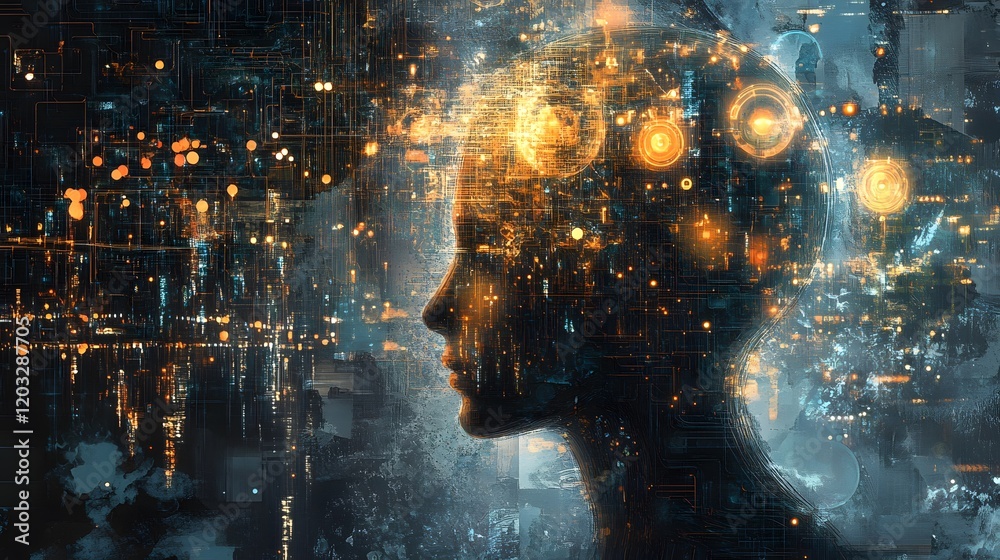 Exploring neural networks in digital art futuristic aesthetic visual representation abstract ...