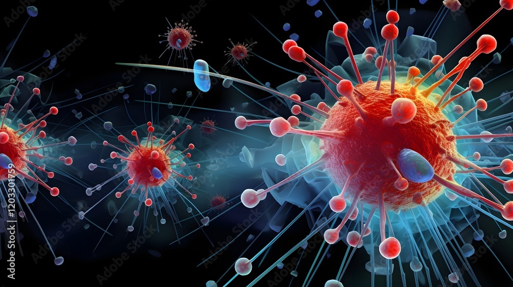 Graphical Representation of HMPV Virus Receptors Binding to Human Cells ...