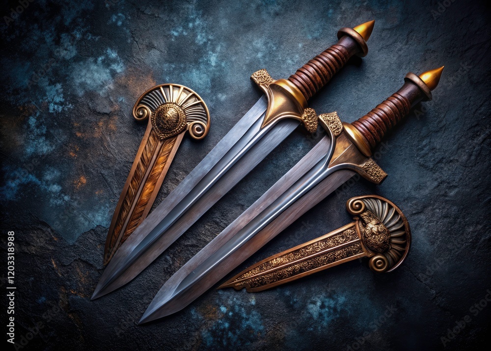 Explore ancient Greek weaponry: hoplite, kopis, and xiphos swords. High ...