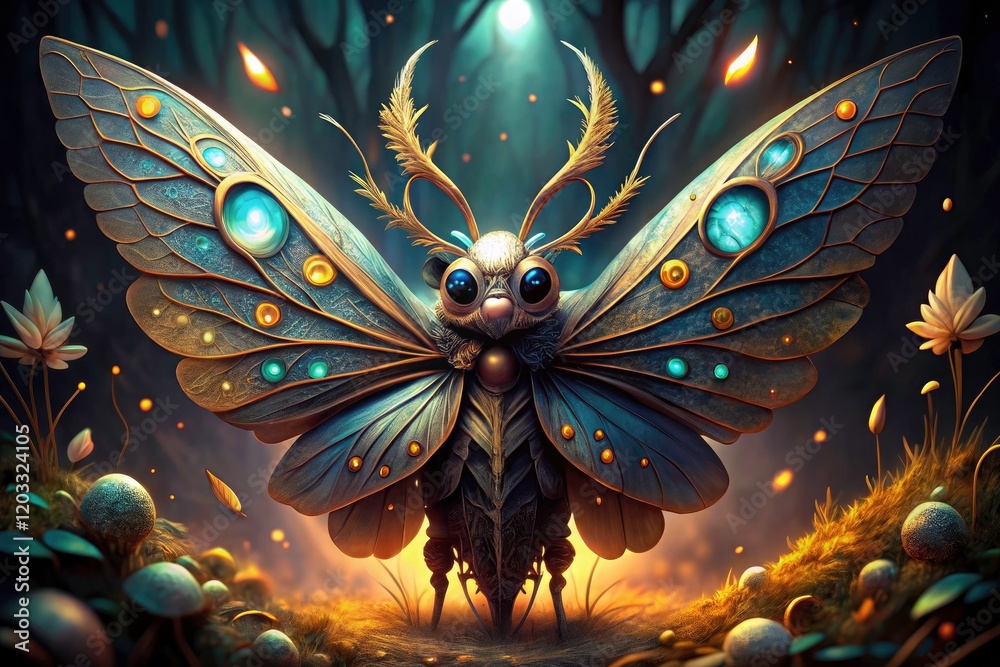 Low light shrouds a Hollow Knight's metamorphosis; moth wings emerge ...