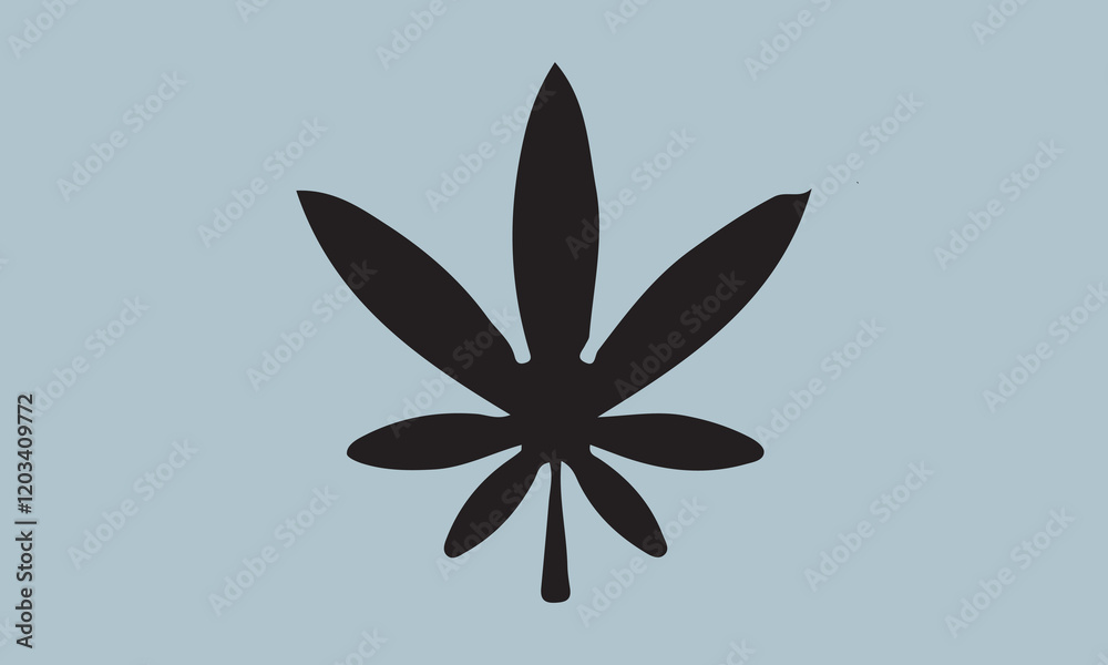 Vector de Stock Sativa and indica Silhouette illustration Vector Art on ...