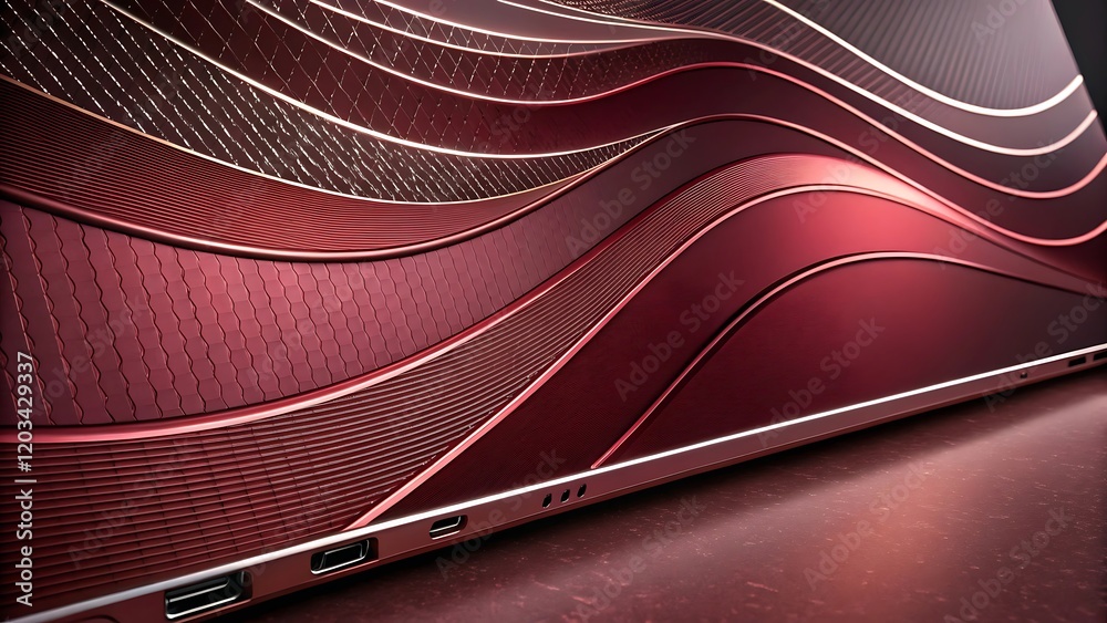 abstract technology background features a rich burgundy color palette ...