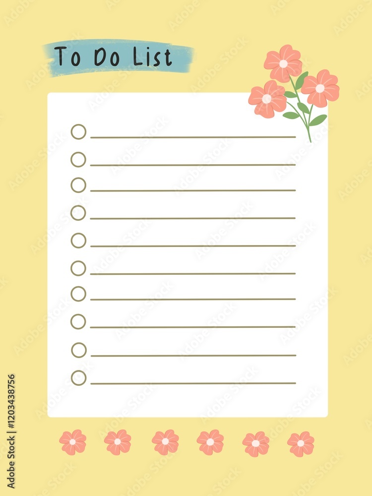 cute to do list template for bullet journal, digital planner, and print ...