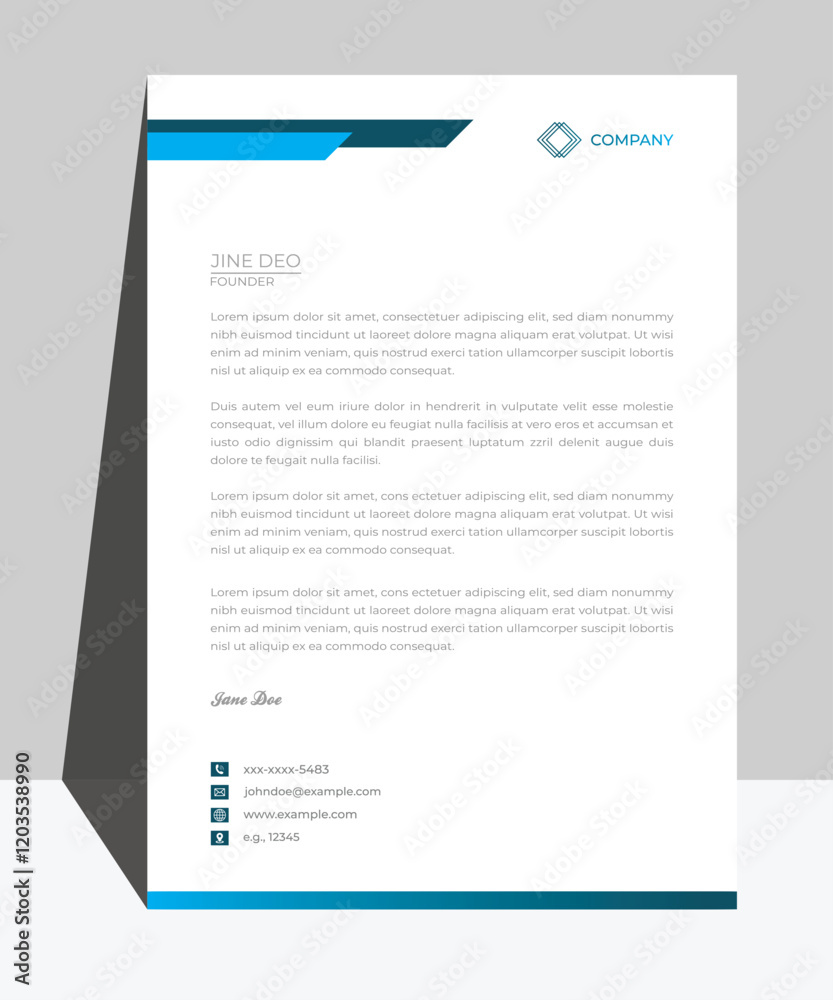 Letterhead design template for business. Simple and fist class ...