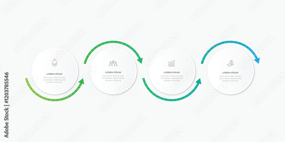Vector Infographic Label Design With Circle Infographic Template Design And 4 5 6 Options Or