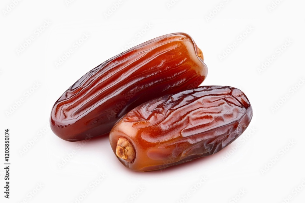 Dates fruit isolated on white background with clipping path and full ...