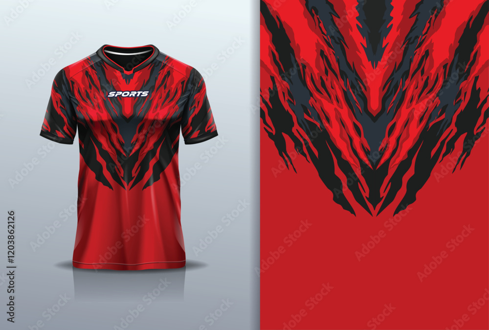 T-shirt mockup abstract texture grunge texture sport jersey design for ...