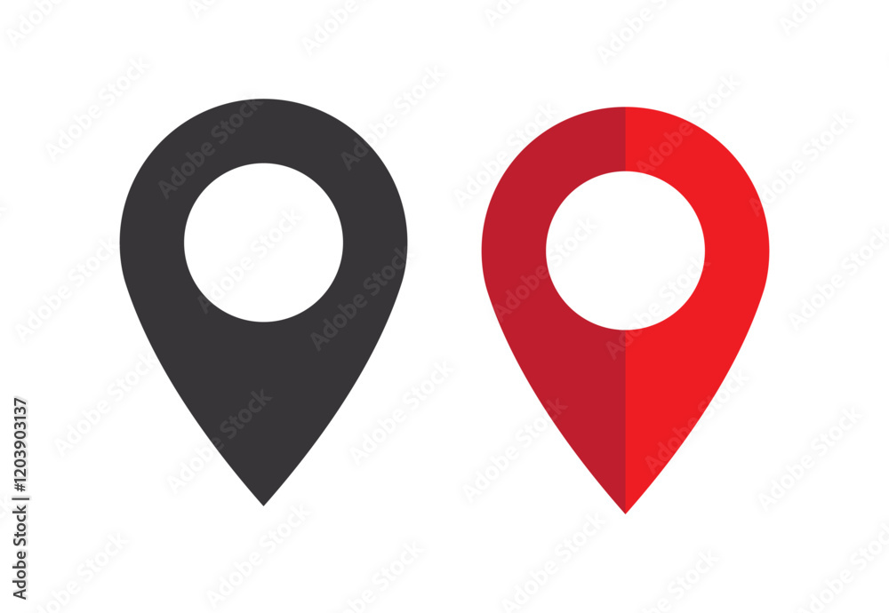 Location icon, map logo for maps google maps, sign, route, position ...