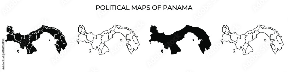 Various political maps of Panama display the countrys regional ...