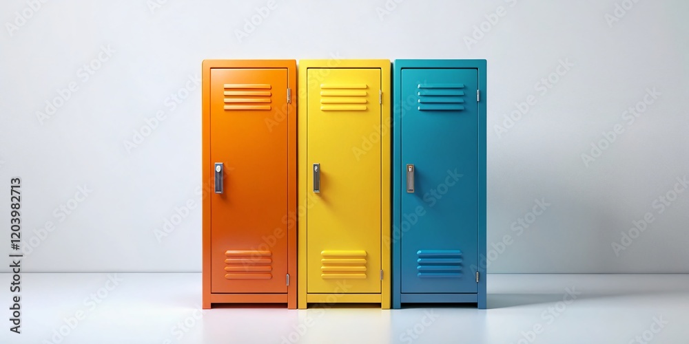 Secure Storage: Modern Locker Symbol on Pure White Background Stock ...