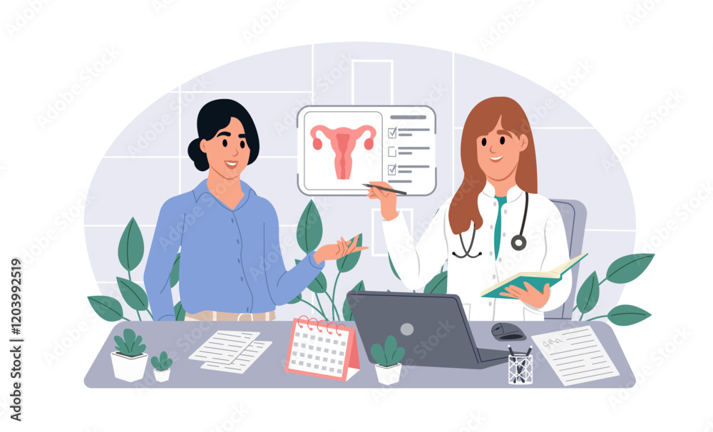 Gynecologist consultation. International Day of Gynecological Health ...