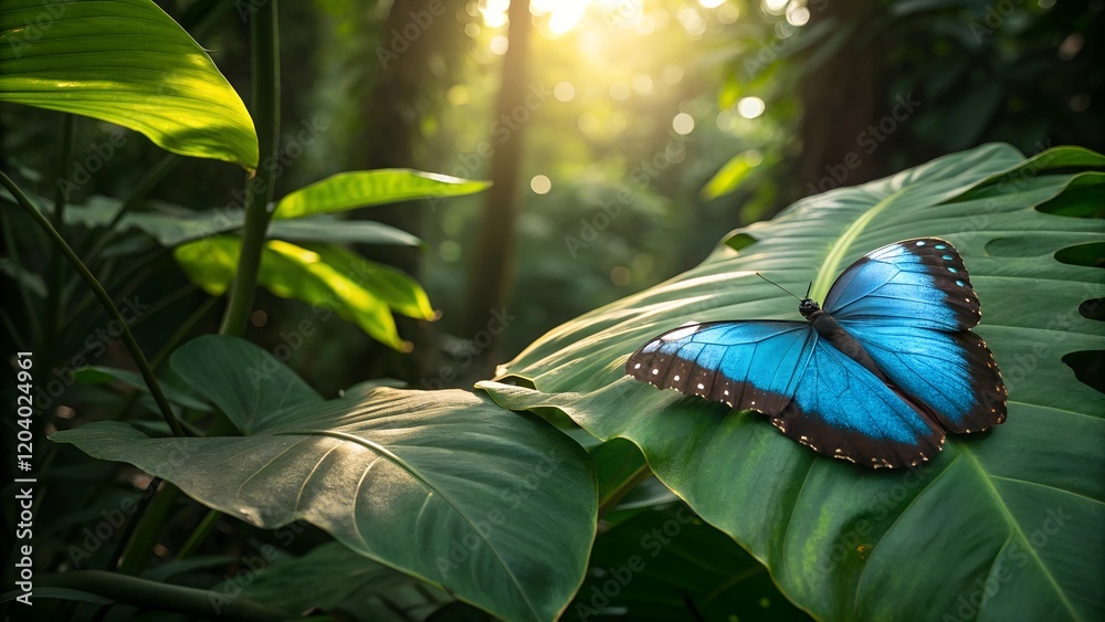 Vivid Blue Morpho Butterfly: Hyper-Realistic Macro Photography with ...