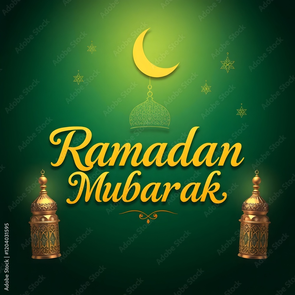 Ramadan Mubarak Wishes Poster. Ramadan Kareem. Ramzan Mubarak Greeting ...
