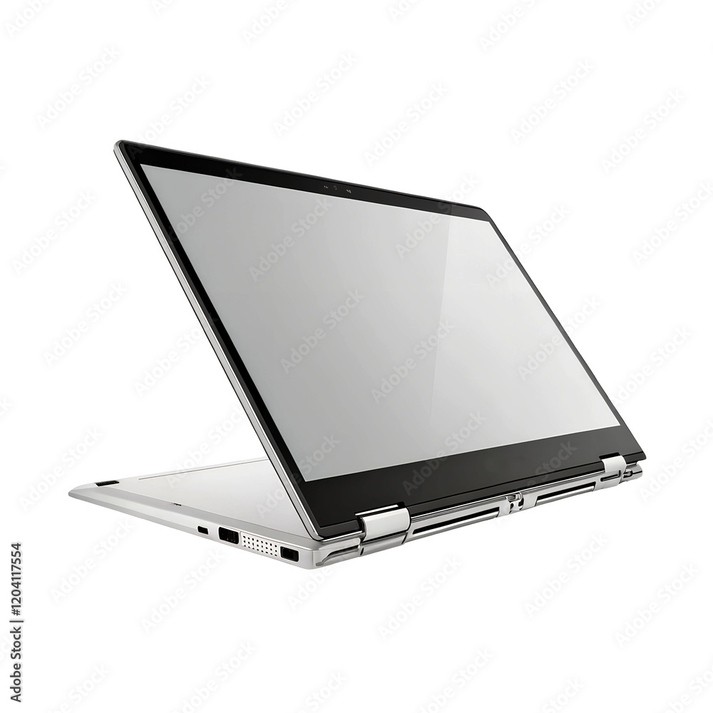 Sleek and modern laptop with touch screen, compact portable design ...