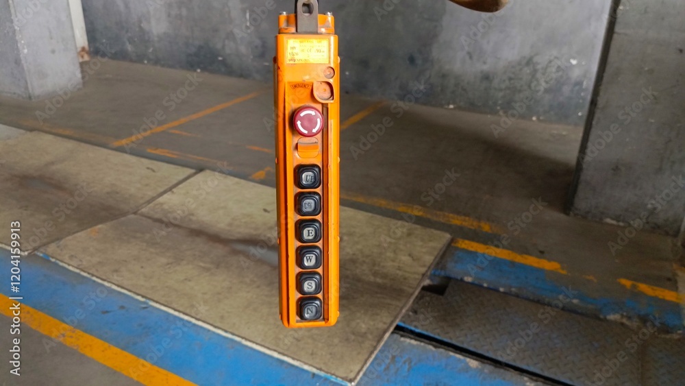 Jakarta, Indonesia - January 18, 2025 - Remote control crane hanging ...