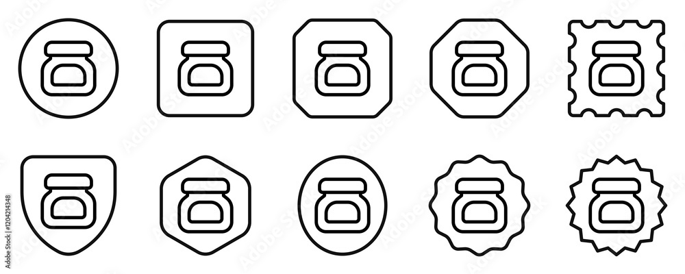 Editable chocolate spread, peanut butter vector icon. Part of a big ...
