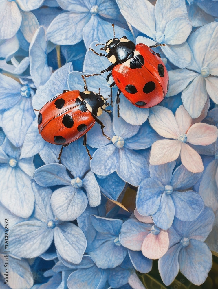 Ladybugs on hydrangeas, spotted backs, garden guardians help control ...