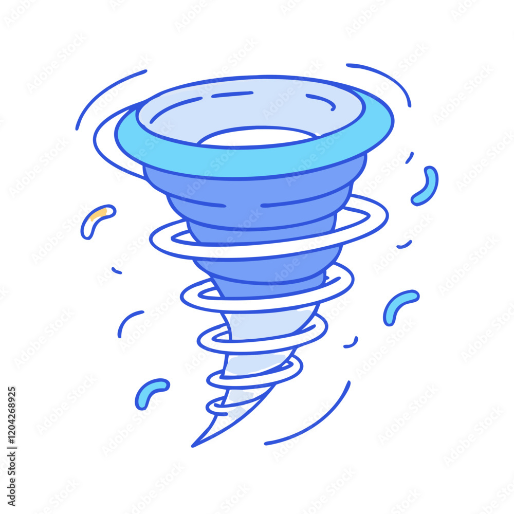 tornado icon, tornado vector illustration-simple illustration of ...