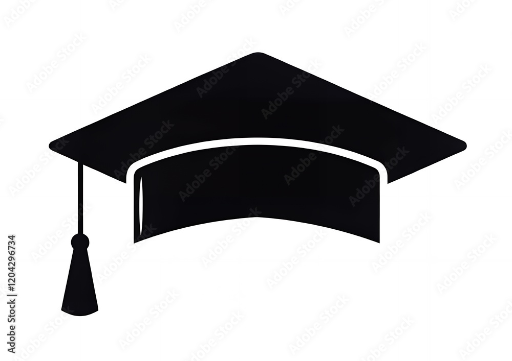 Graduation Cap Icon Education Achievement Success Knowledge Learning ...