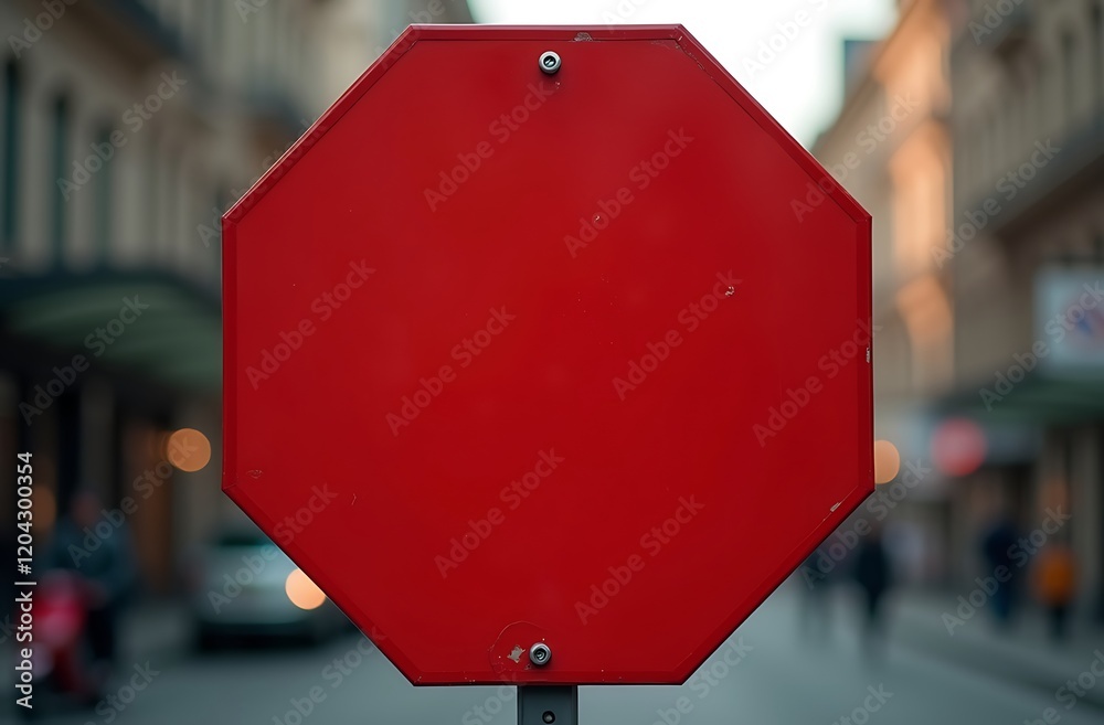 Spot the bold red 'stop' road sign—ensuring safety, commanding ...