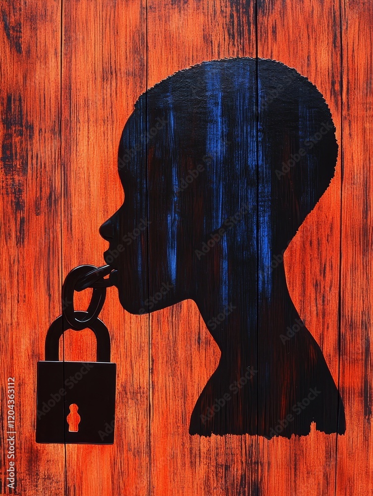 Silenced Child - A dark silhouette of a child's head and shoulders ...