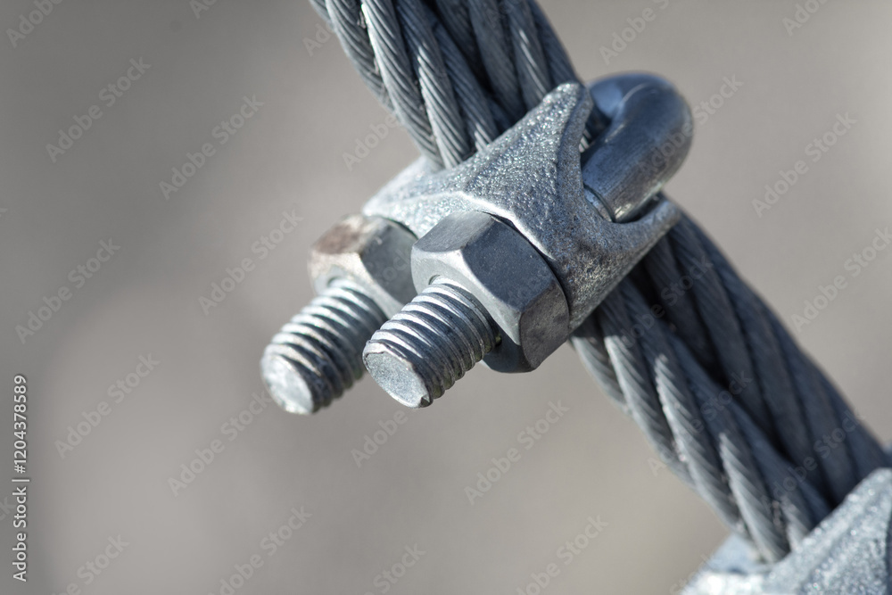 Connection and fastening of iron cables with a steel turnbuckles ...