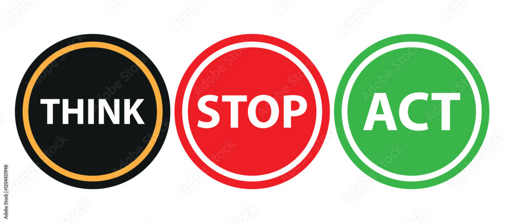 Modified colorful road signs with a safety message Stock Vector | Adobe ...
